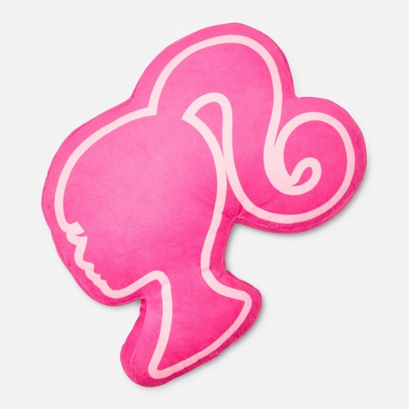 Barbie | Accents | Barbie Logo Pink Cushion Pillow Silhouette | Poshmark